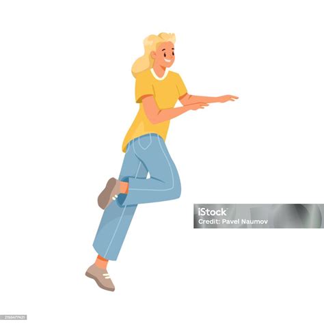 행복하다 미소 짓는 십대 소녀 캐릭터 무언가에 기대다 벡터 일러스트 감정에 대한 스톡 벡터 아트 및 기타 이미지 감정 개념