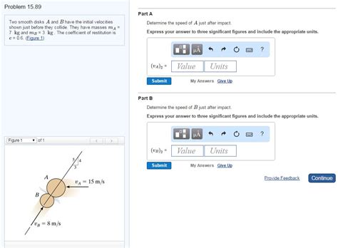 Solved Two Smooth Disks A And B Have The Initial Velocities