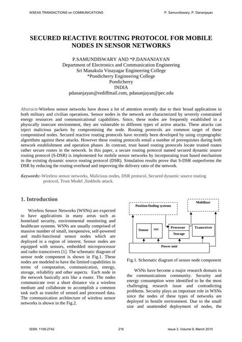 Pdf Secured Reactive Routing Protocol For Mobile … · Secured Reactive