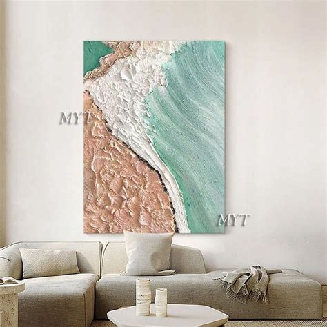 팔레트 나이프 유화 두꺼운 아크릴 캔버스 아트워크 아름다운 풍경 벽화 프레임리스 추상 미술 장식 그림 Aliexpress