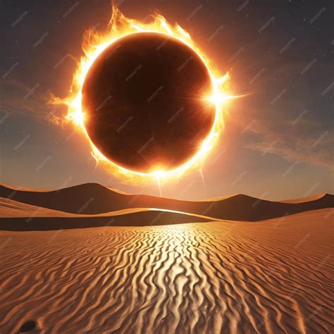 Premium Photo Render A Dramatic Depiction Of A Solar Eclipse With The