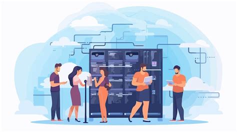 Professional Operating System Error Concept With Men And Girl Searching Premium Ai Generated