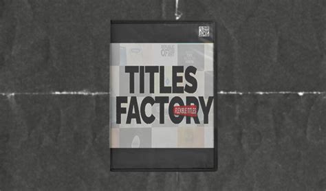 Aescripts Titles Factory For After Effects Vfxpack