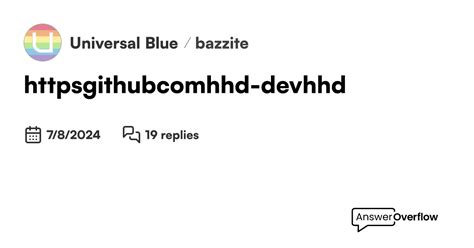 Hhd Devhhd Universal Blue