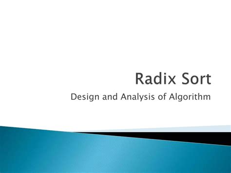 Radix Sort Ppt