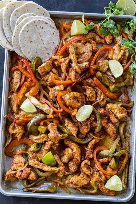 Sheet Pan Chicken Fajitas Momsdish