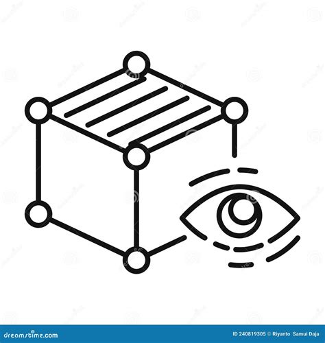 Visual Sketching Icon From 3d Printing Collection Simple Line Visual