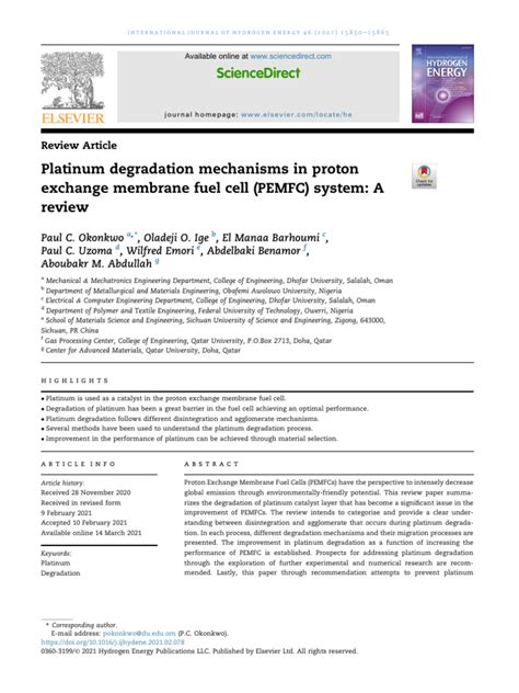 okonkwo2021 platinum degradation pemfc pdf