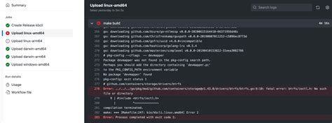 Bug Release Publish `make Build` On Github Ubuntu Latest Error