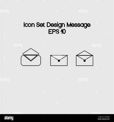 A Vector Of A Set Of Message Icons In Different Shapes For Templates