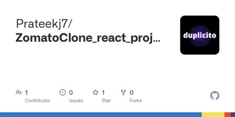 github prateekj7 zomatoclone react project
