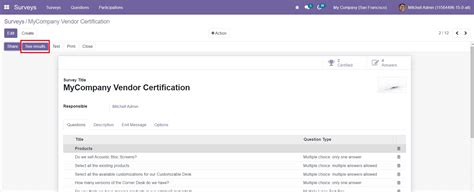 Odoo Survey Module Odoo V Community Edition Book