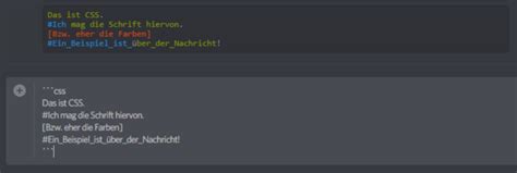 wie schreibt man in discord farbig html css schrift