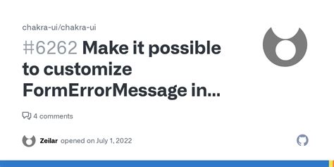 Make It Possible To Customize Formerrormessage In The Theme · Issue