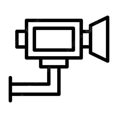 Security Camera Line Icon Vector Security Camera Icon Camera Cctv Png And Vector With