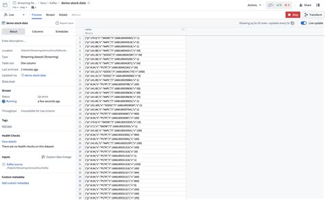 Documentation Syncs Set Up A Streaming Sync