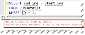 Operand Data Type Datetime Is Invalid For Subtract Operator SQL Server Guides