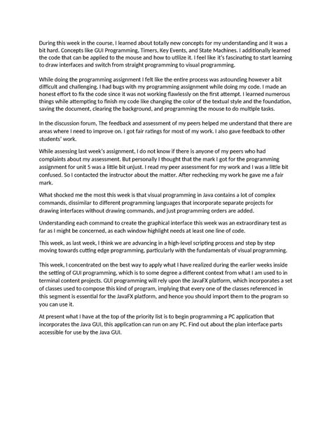 Cs 1103 Learning Journal Unit 6 During This Week In The Course I Learned About Totally New