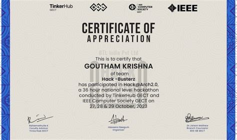 goutham krishna on linkedin hackathon innovation teamwork gect