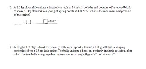 Solved A Kg Block Slides Along A Frictionless Table Chegg
