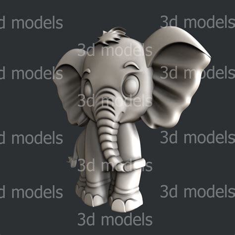 🐘 Elephant・ Stl File For 3d Printing And Cnc Machining Laser Cutting