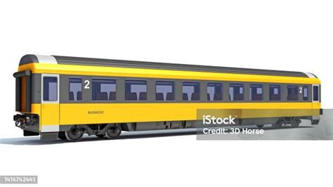 여객 열차 자동차 흰색 배경에 3d 렌더링 3차원 형태에 대한 스톡 사진 및 기타 이미지 3차원 형태 객차 기관차 Istock