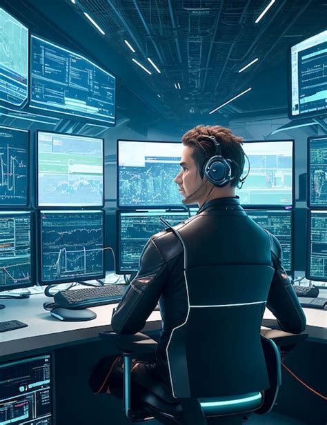 Premium Ai Image Illustration Trader Doing Analysis And Trading