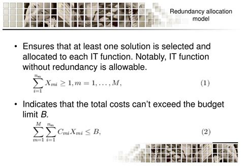 Ppt Optimal Redundancy Allocation For Information Technology Disaster Recovery In The Network