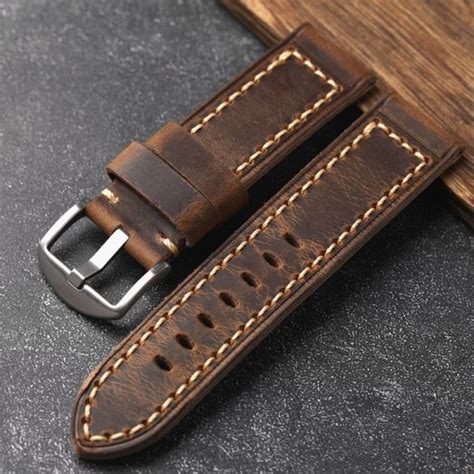Ремінець шкіряний для годинника 22мм рестро стиль ціна опис продаж
