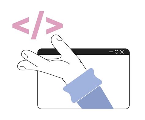Premium Vector Source Code Of Website Line Concept Vector Spot
