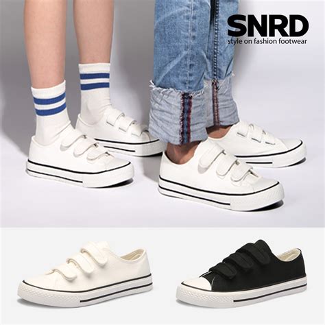 페이퍼플레인 남녀공용 벨크로 캔버스 스니커즈 Pp Sn153