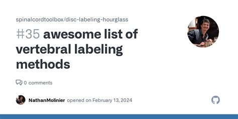 Awesome List Of Vertebral Labeling Methods · Issue 35 · Spinalcordtoolboxdisc Labeling