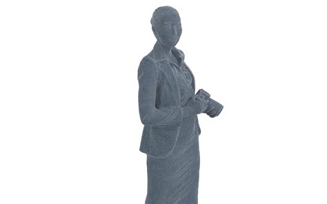 woman with camera 3d model by renderbot llc