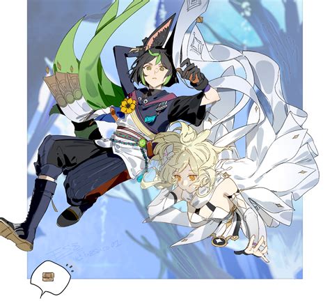 Lumine And Tighnari Genshin Impact Drawn By Esz Bzsaro Danbooru