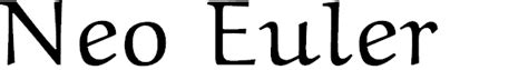 Neo Euler Font Designed By American Mathematical Society