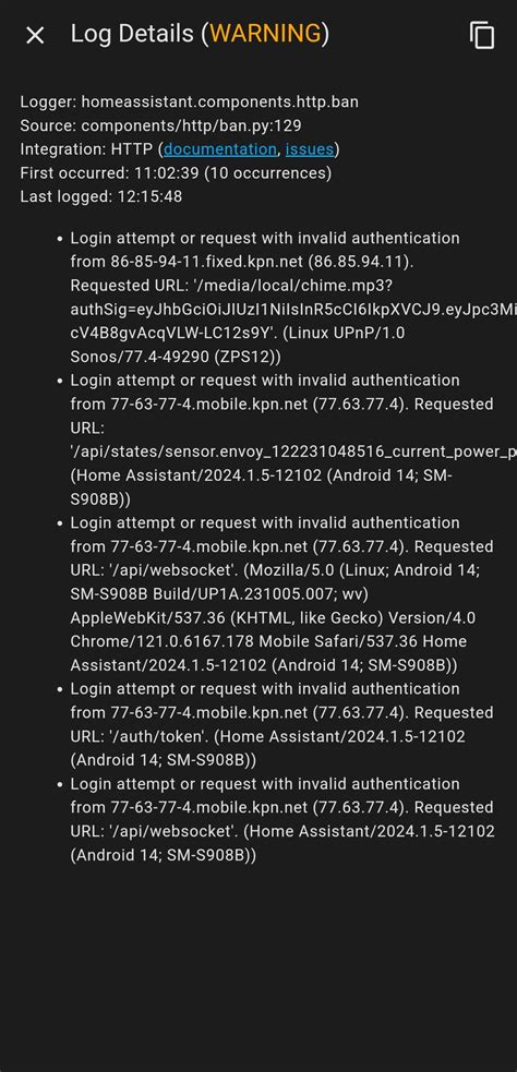 App Keeps Getting Banned By Too Many Login Attempts Home Assistant Companion For Android