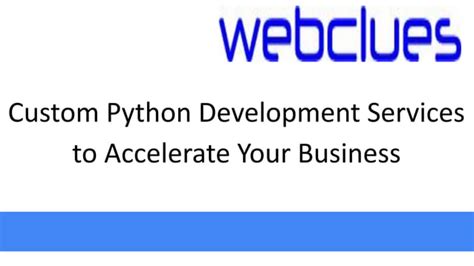 Custom Python Development Services To Accelerate Your Businesspdf