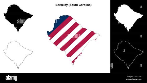 Berkeley County South Carolina Outline Map Set Stock Vector Image And Art Alamy