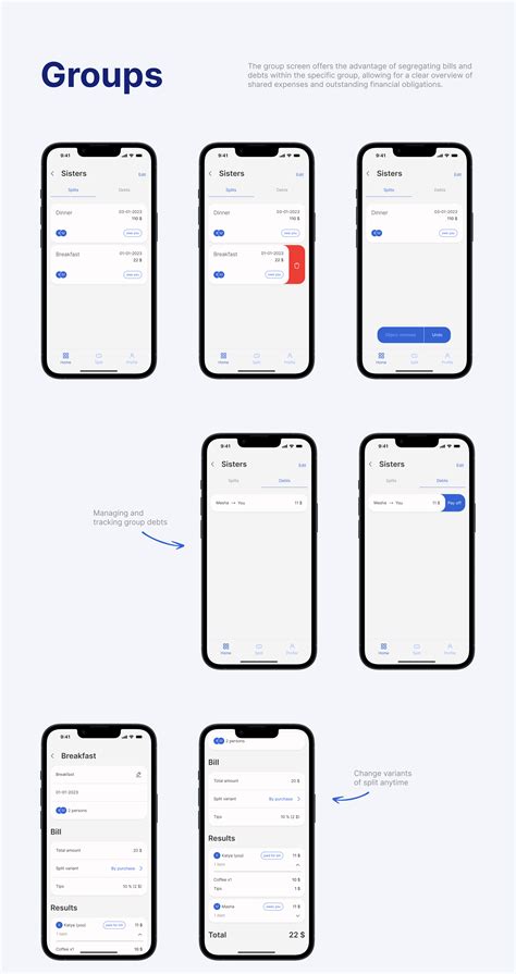 Mobile Split App Uxui Design On Behance