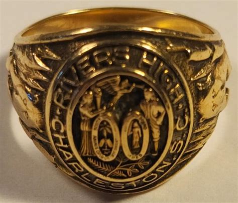 Vintage 1954 10k Gold Class Ring Rivers High Charleston Sc 4679740824 Vintage 1954 10k Gold Class Ring Rivers High Charleston Sc 4679740824