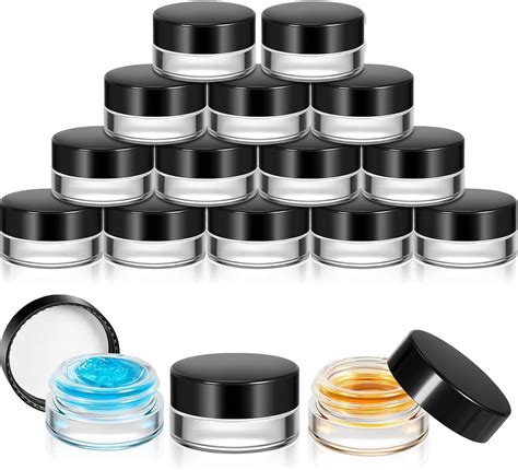Skylety 200 Pcs Glass 5 Ml Cosmetic Jars Cosmetic