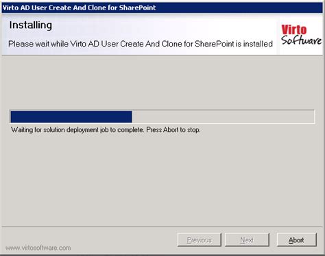 Installing Virto Sharepoint Create And Clone Ad User Web Virtosoftware
