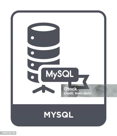 흰색 바탕에 Mysql 아이콘 벡터 Mysql 유행 가득 프로그래밍 컬렉션에서 아이콘 0명에 대한 스톡 벡터 아트 및 기타
