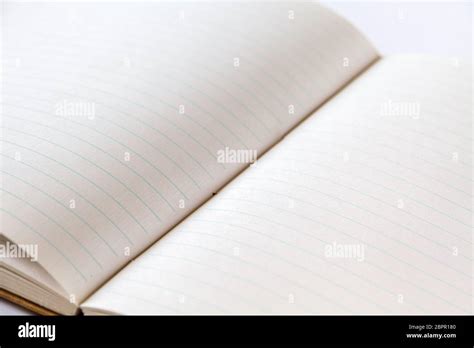 Open Blank Notebook Mockup Closeup View Stock Photo Alamy