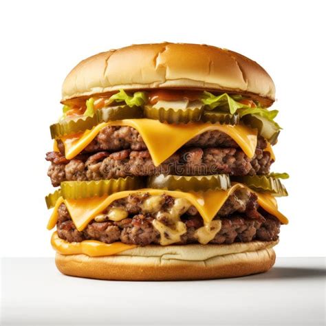 Delicious Double Cheeseburger On Scientific Graph Background Ai