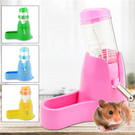 Ludlz 2 In 1 Hamster Water Bottle Food Container For Drinking Feeding