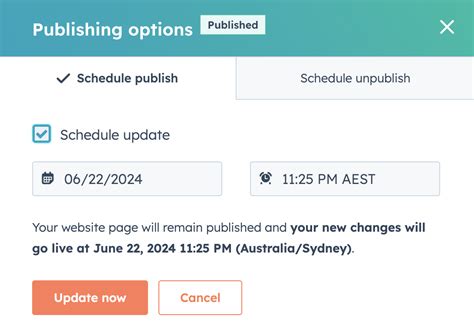 Essential Publishing Controls In Hubspot Content Hub Schedule Publish