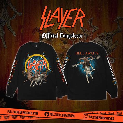 Slayer Hell Awaits Longsleeve Shirt Pull The Plug Patches