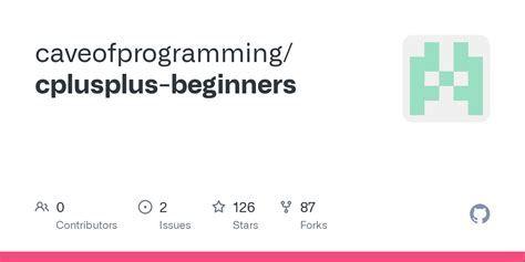 GitHub Caveofprogramming Cplusplus Beginners
