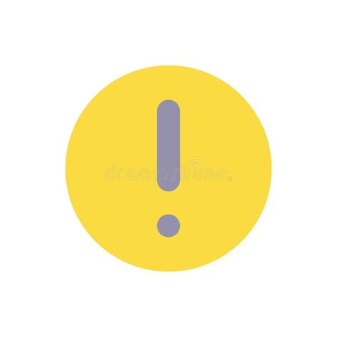 Circular Shaped Exclamation Mark Flat Color Ui Icon Stock Vector